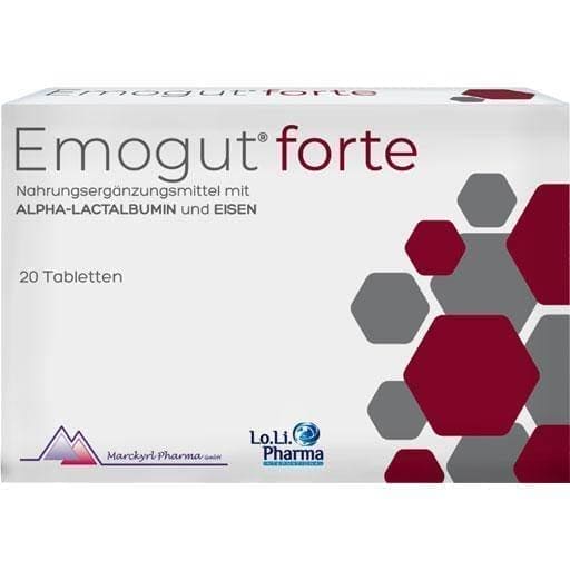 EMOGUT forte iron deficiency, anemia tablets 20 pc UK – ELIVERA UK