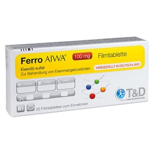 FERRO AIWA 100 mg, iron(ii) sulfate,treating iron deficiency – ELIVERA UK