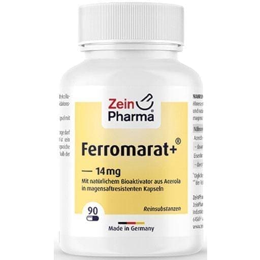 FERROMARAT iron fumarate + acerola gastric juices capsules 90 pcs UK ...