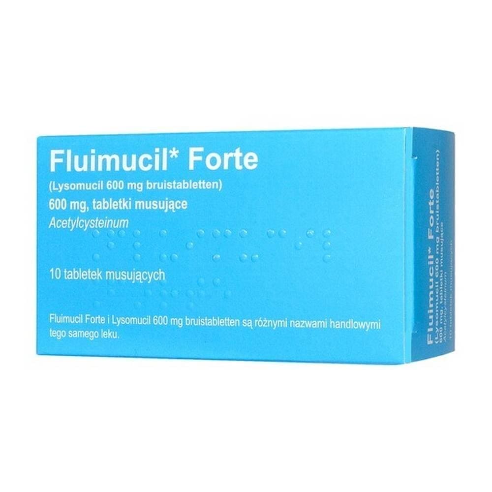 FLUIMUCIL FORTE 600mg x 10 effervescent tablets – ELIVERA UK