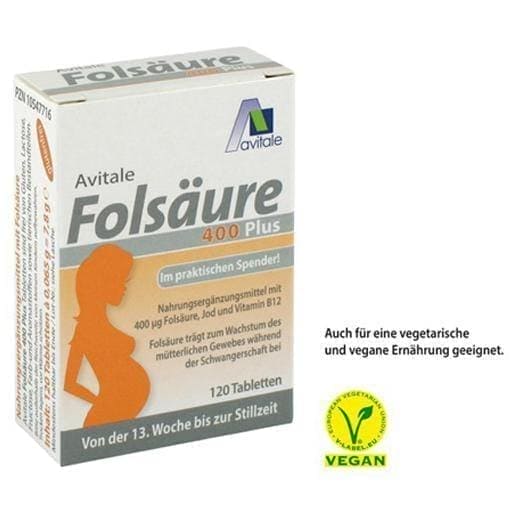 FOLIC ACID 400 Plus B12 + iodine tablets – ELIVERA UK