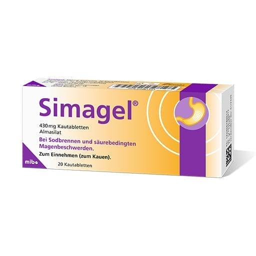 Gastric ulcer, duodenal ulcer, Almasilate, SIMAGEL chewable tablets UK ...