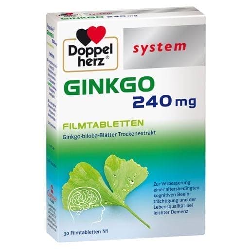 Ginkgo 240 mg, Ginkgo biloba leaf dry extract, film-coated tablets UK ...