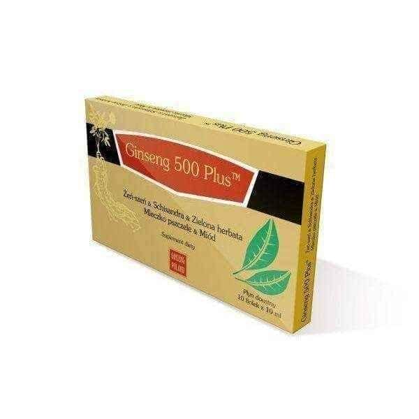 GINSENG 500 PLUS oral liquid 10ml x 10 vials – ELIVERA UK