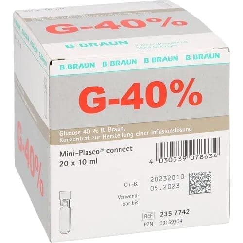 GLUCOSE 40% B.Braun Mini Plasco, blood glucose concentration – ELIVERA UK