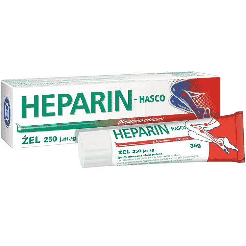 Heparin gel, antithrombotic, edema treatment, bruising treatment, edema ...