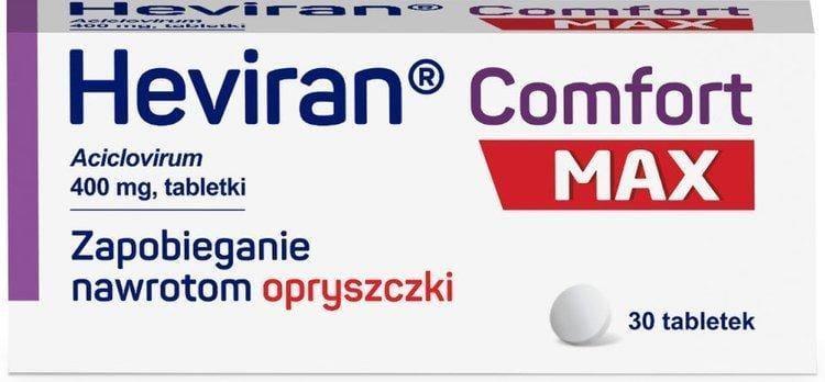 Heviran Comfort Max 0.4g acyclovir x 30 tablets, herpes virus – ELIVERA UK