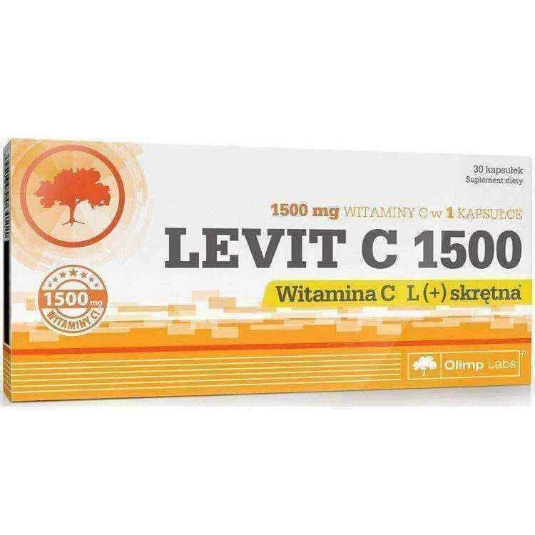 High dose vitamin C, OLIMP Levit C 1500 x 30 capsules – ELIVERA UK