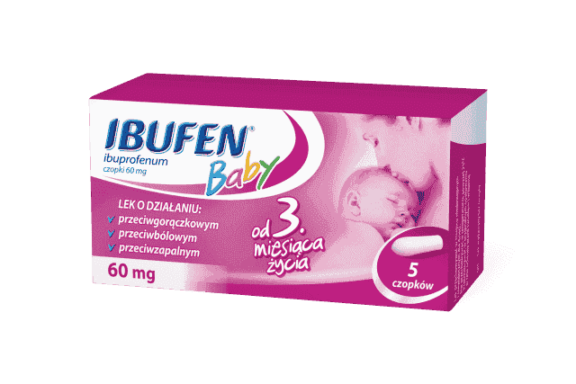 Ibufen BABY 60mg x 5 suppositories, ibuprofen suppository – ELIVERA UK