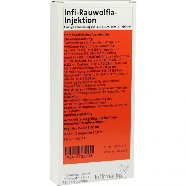 INFI RAUWOLFIA Injection, Homeopathic medicine for diseases of the ...