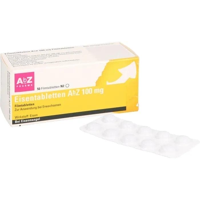 Iron deficiency anemia, IRON TABLETS AbZ 100 mg – ELIVERA UK