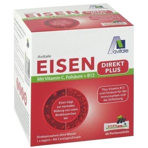 IRON DIRECT plus vitamin C+folic acid+B12 powder UK – ELIVERA UK