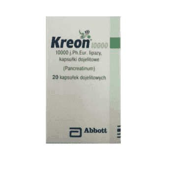 KREON 10000 x 20 capsules, pancreatic enzyme supplements – ELIVERA UK