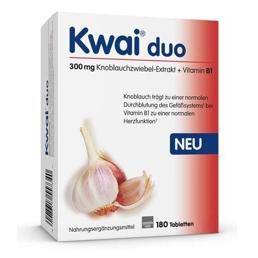 KWAI duo tablets 180 pcs, onion garlic extract, vitamin B1, blood ...