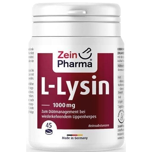L-LYSINE 1000 mg lemon chewable tablets 45 pcs UK – ELIVERA UK