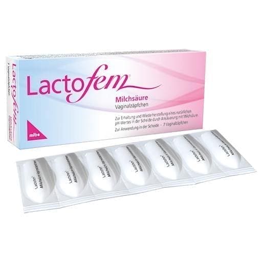 LACTOFEM lactic acid vaginal suppositories – ELIVERA UK
