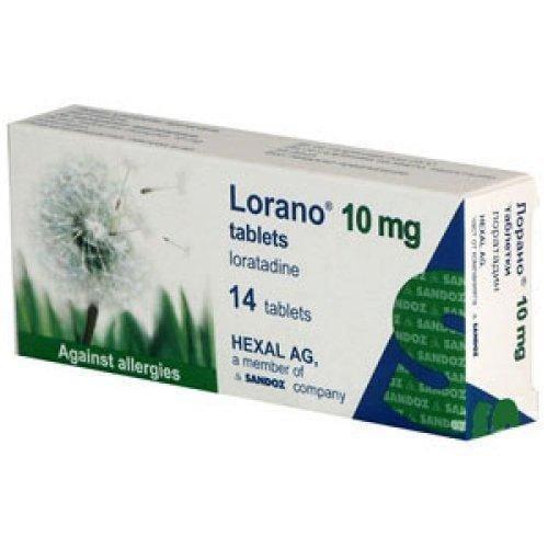 LORANO 10mg. 14 tablets Loratadine UK – ELIVERA UK