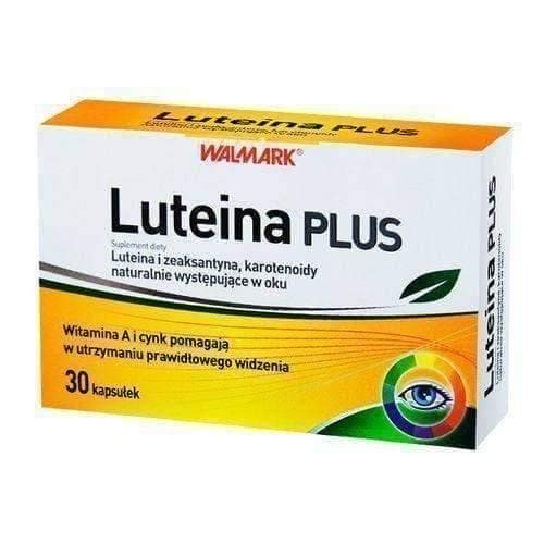 LUTEINA PLUS x 30 capsules, lutein for eyes, lutein and zeaxanthin ...