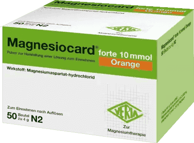 MAGNESIOCARD forte 10 mmol, magnesium aspartate sachets UK – ELIVERA UK