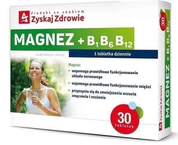 Magnesium + B1 B6 B12 x 30 tablets UK – ELIVERA UK
