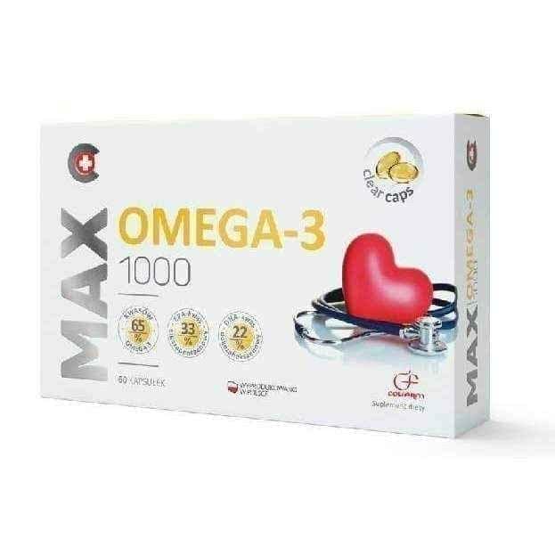 Max Omega 3 1000 x 60 capsules, fish oil UK – ELIVERA UK