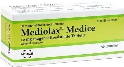 MEDIOLAX Medice enteric coated tablets 50 pc bisacodyl, constipation UK ...