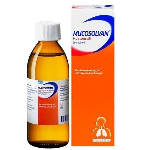 MUCOSOLVAN juice 30 mg, 5 ml- 250 ml ambroxol hydrochloride UK – ELIVERA UK