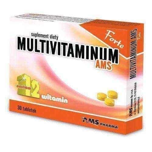 Multivitaminum AMS Forte x 30 tablets natural multivitamins UK – ELIVERA UK