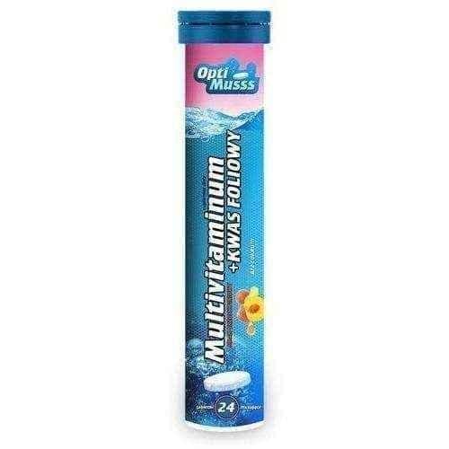 Multivitaminum + Folic Acid OptiMusss x 24 effervescent tablets ...