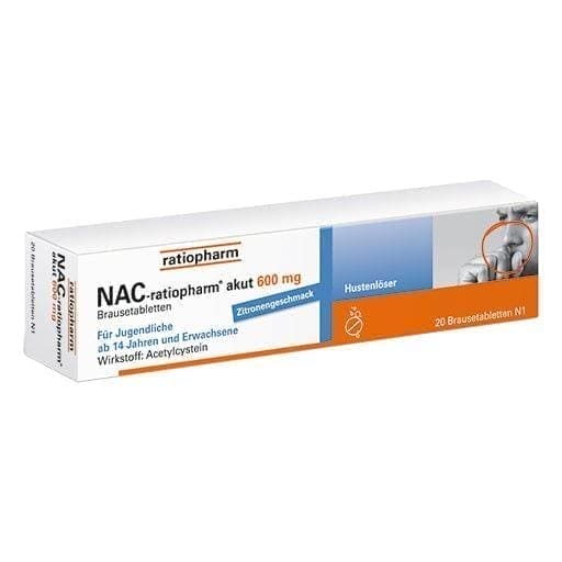 NAC-ratiopharm acute 600 mg cough suppressant effervescent – ELIVERA UK