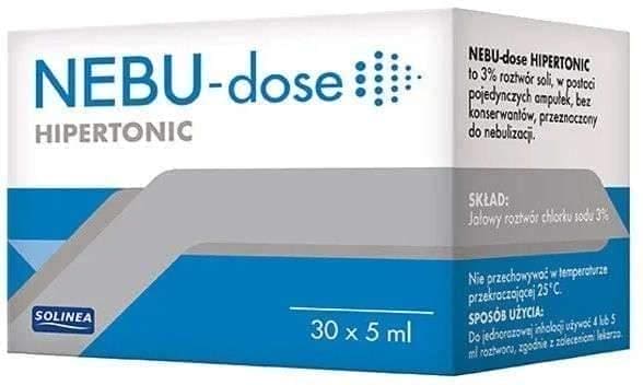 Nebu Hipertonic 3% solution for inhalation 5ml x 30 ampoules UK ...