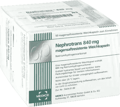 NEPHROTRANS 840 mg, sodium hydrogen carbonate, renal insufficiency ...