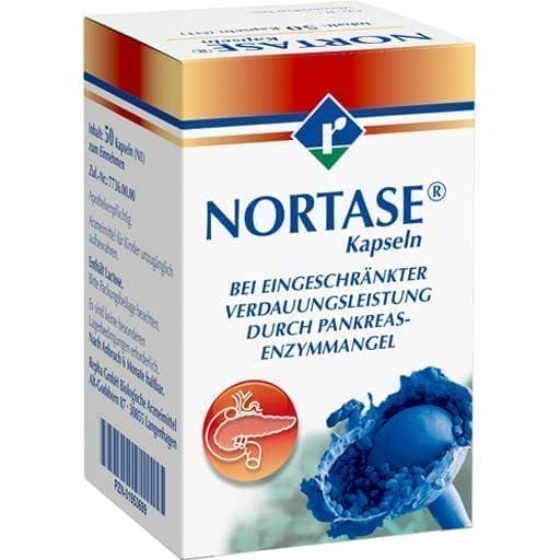 NORTASE capsules 50 pc pancreatic insufficiency UK – ELIVERA UK