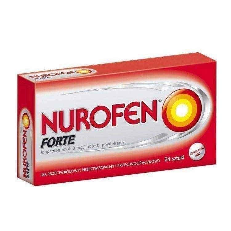 NUROFEN Forte x 24 tablets, analgesic and antipyretic – ELIVERA UK