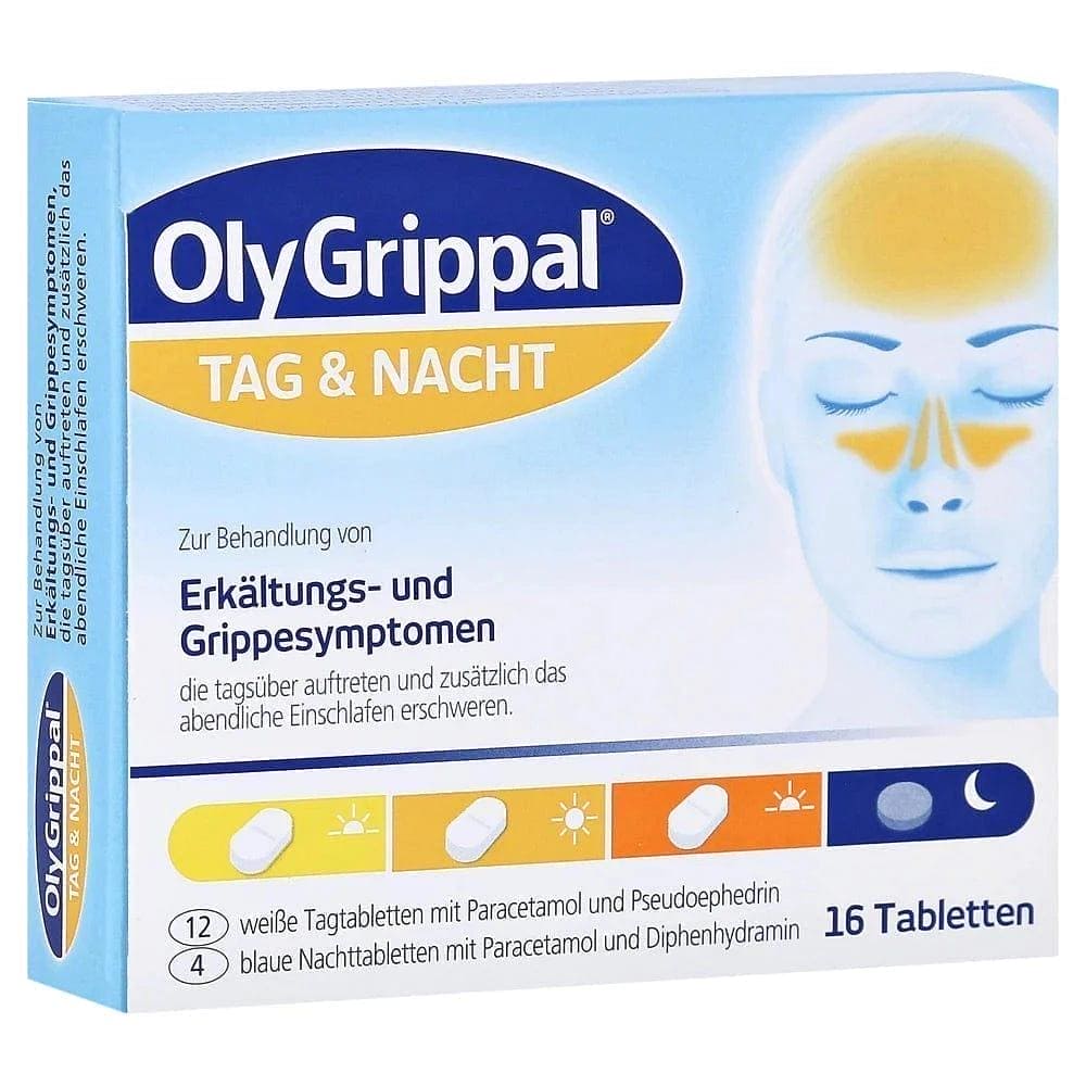 OLYGRIPPAL Day & Night, paracetamol, pseudoephedrine hydrochloride ...