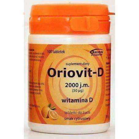 ORIOVIT-D 2000 IU 50μg x 100 chewable tablets – ELIVERA UK