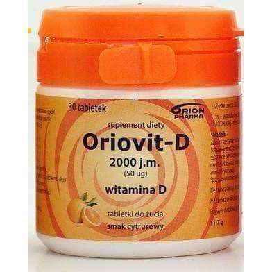 ORIOVIT-D 2000 IU 50μg x 30 chewable tablets UK – ELIVERA UK