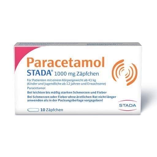 PARACETAMOL suppository, STADA 1000 mg, suppositories – ELIVERA UK