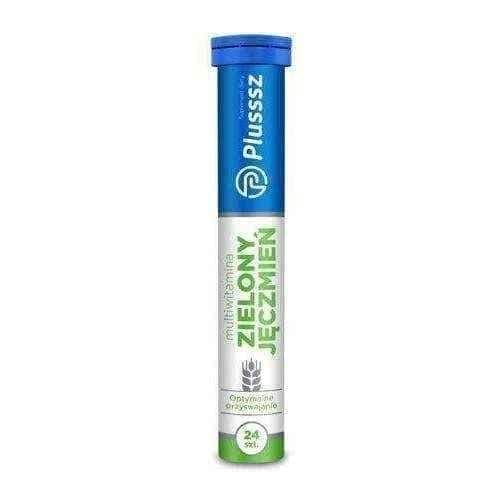 Plusssz Green barley + multivitamin x 24 effervescent tablets – ELIVERA UK