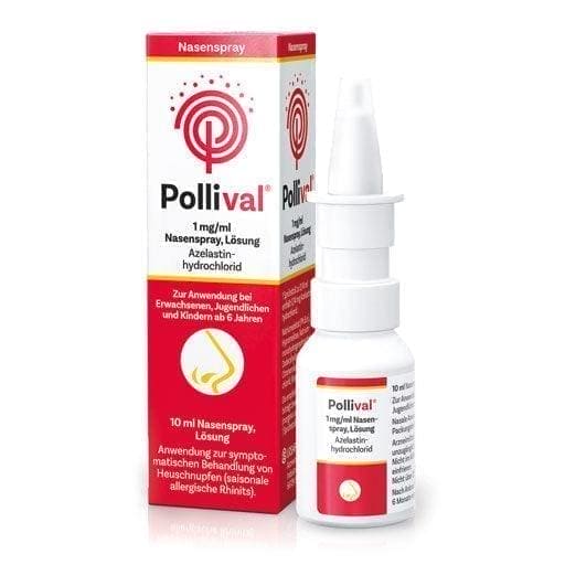 POLLIVAL, nasal spray, hay fever treatment, seasonal allergic rhinitis ...