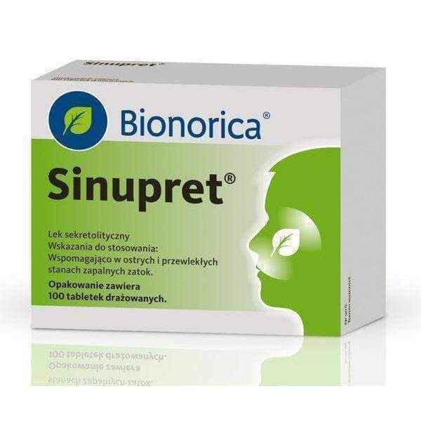 Sinupret x 100 dragee, symptoms of sinus infection – ELIVERA UK