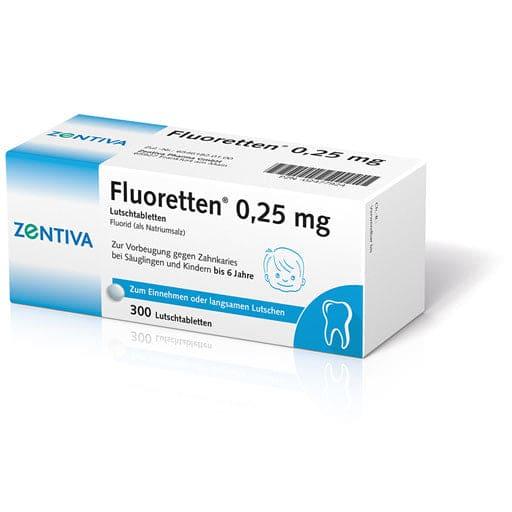 Sodium fluoride, FLUORETTEN 0.25 mg tablets UK – ELIVERA UK