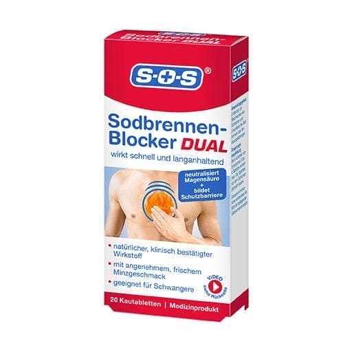 SOS HEARTBURN BLOCKER DUAL chewable tablets – ELIVERA UK