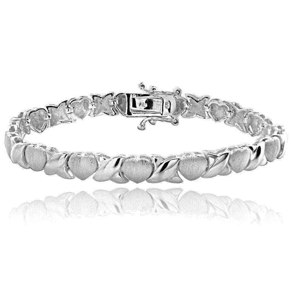 Sterling Silver Hugs and Kisses Bracelet UK – ELIVERA UK