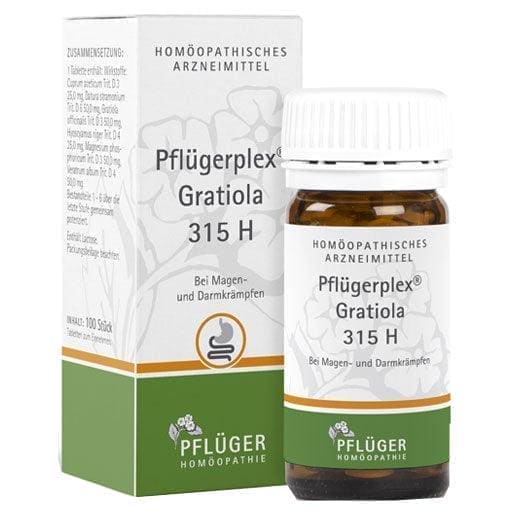 Stomach and intestinal cramps, PFLUEGERPLEX Gratiola 315 H tablets UK ...