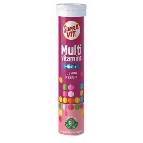 SUPRAVIT MULTIVITAMIN + BIOTIN 20 effervescent tablets UK – ELIVERA UK