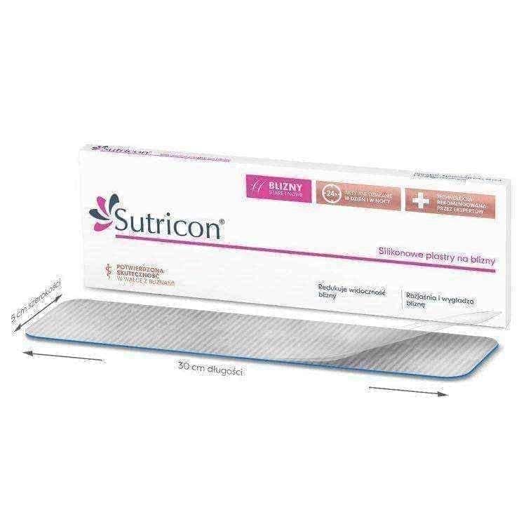 SUTRICON Silicone patches for scars 5 x 30cm x 5 pieces UK – ELIVERA UK