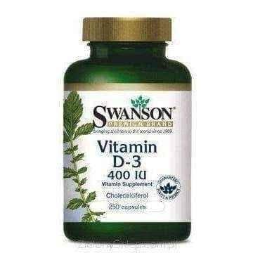 SWANSON Vitamin D3 400 IU x 250 capsules – ELIVERA UK