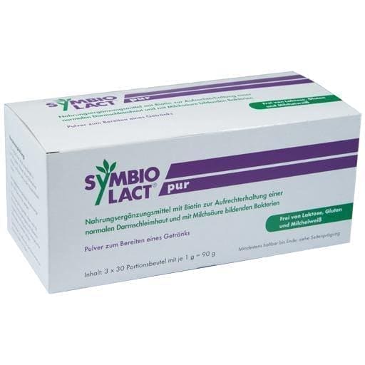 SYMBIOLACT pur powder 3X30 g intestine, biotin, lactic acid UK – ELIVERA UK
