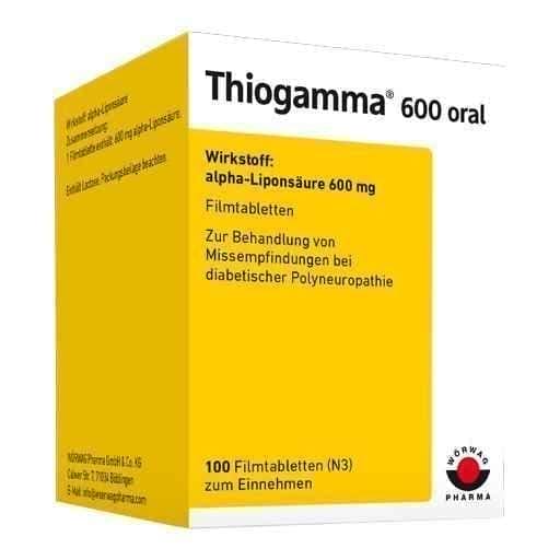 THIOGAMMA 600 oral film-coated tablets 100 pc UK – ELIVERA UK